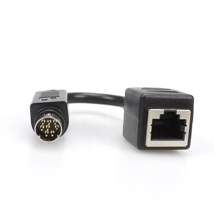Female Rj45 To 8-pin Mini Din Male Cable - Buy Rs-232c Mini Din To Rj45 ...