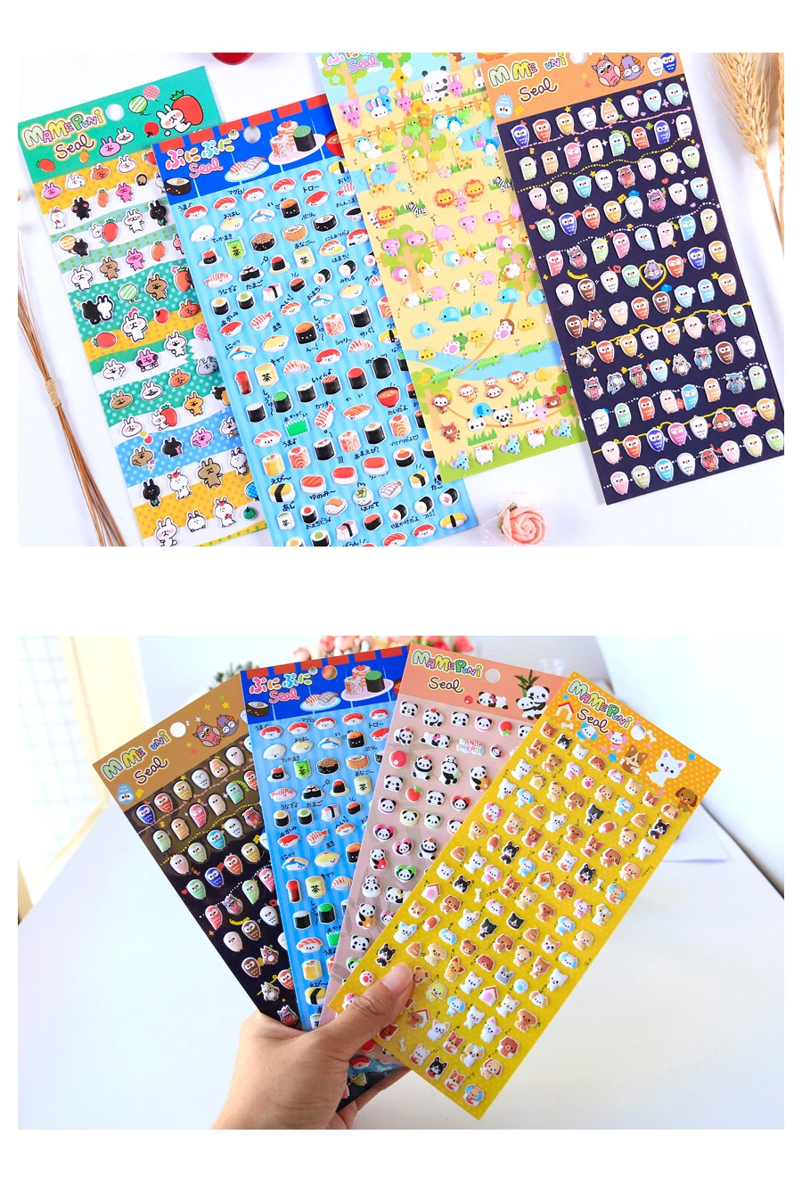 3D Puffy Stickers for Kids Cartoon Animal Sticker Waterpoof DIY Sticker ...