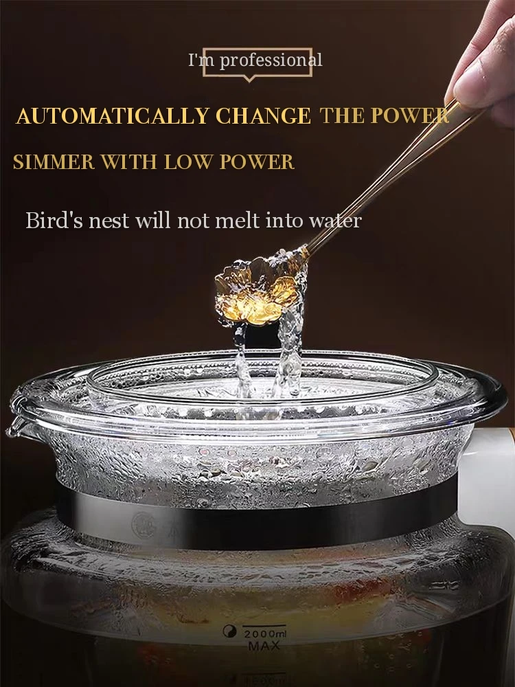 Multifunction Electric Glass Slowly Cook Pot Designed For Stewing Bird ...