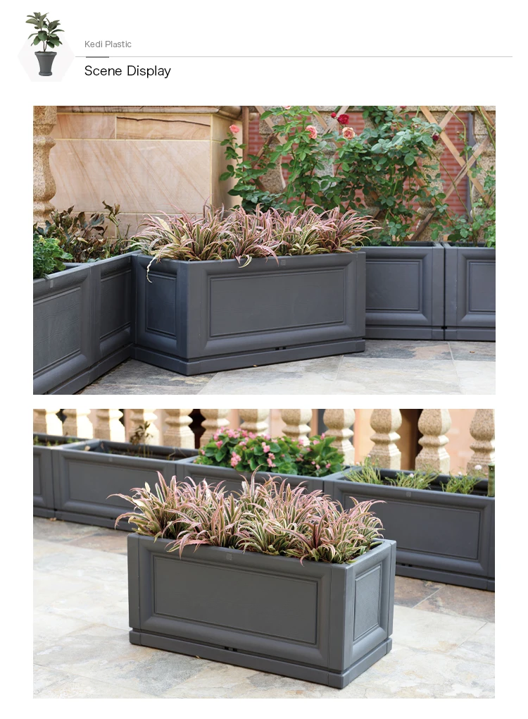 Shopping Mall Artistic Plastic Tall Rectangular Planters - Buy Tall ...