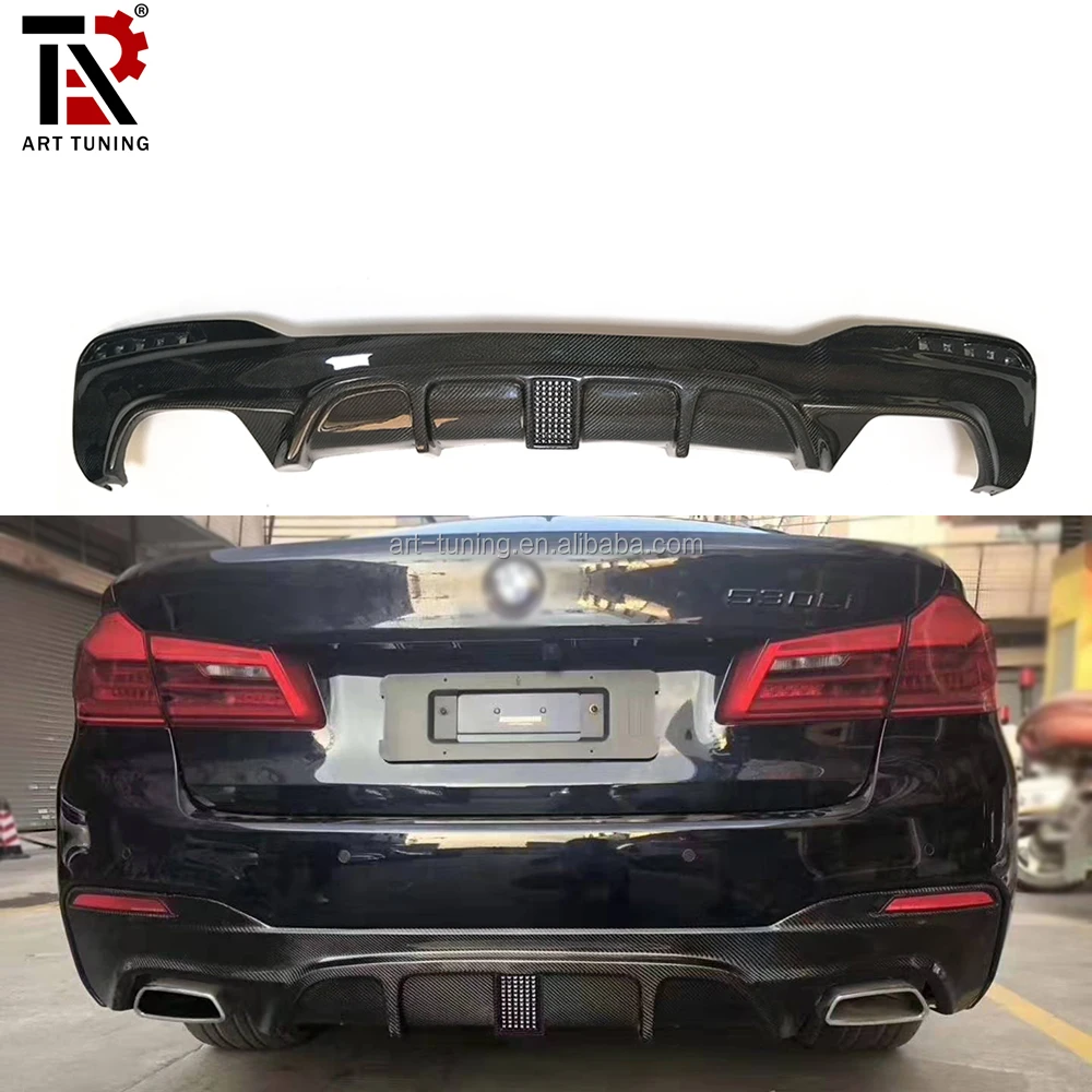 Fd Style Carbon Fiber Rear Diffuser With Led For Bmw G30 G38 - Buy G30 ...