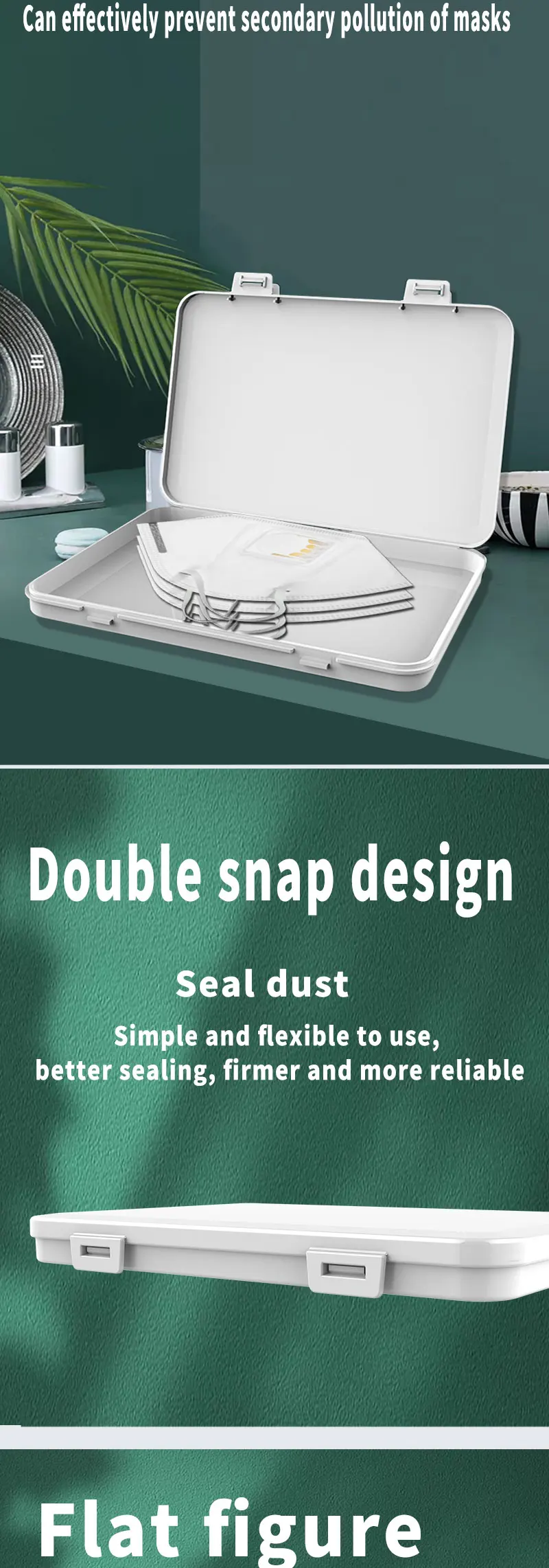 New Multi-color Mask Storage Box Pp N95 Mask Holder Small Foldable ...