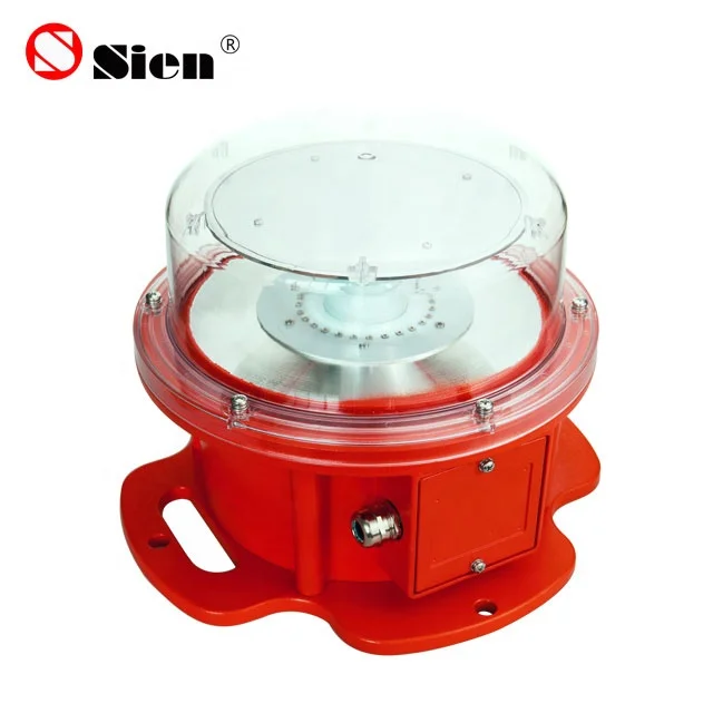 LED Red Aviation Warning Light - ICAO FAA DGCA Obstruction Lights for ...