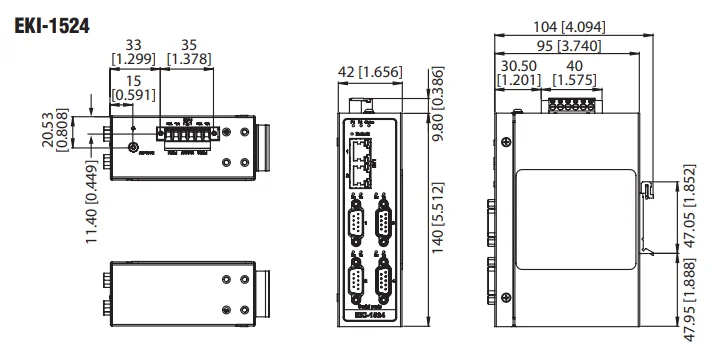 Advantech Eki-1524-ce 4-port Rs-232/422/485 Servidor De Dispositivo ... Advantech Eki-1524-ce 4-port Rs-232/422/485 Servidor De Dispositivo ...