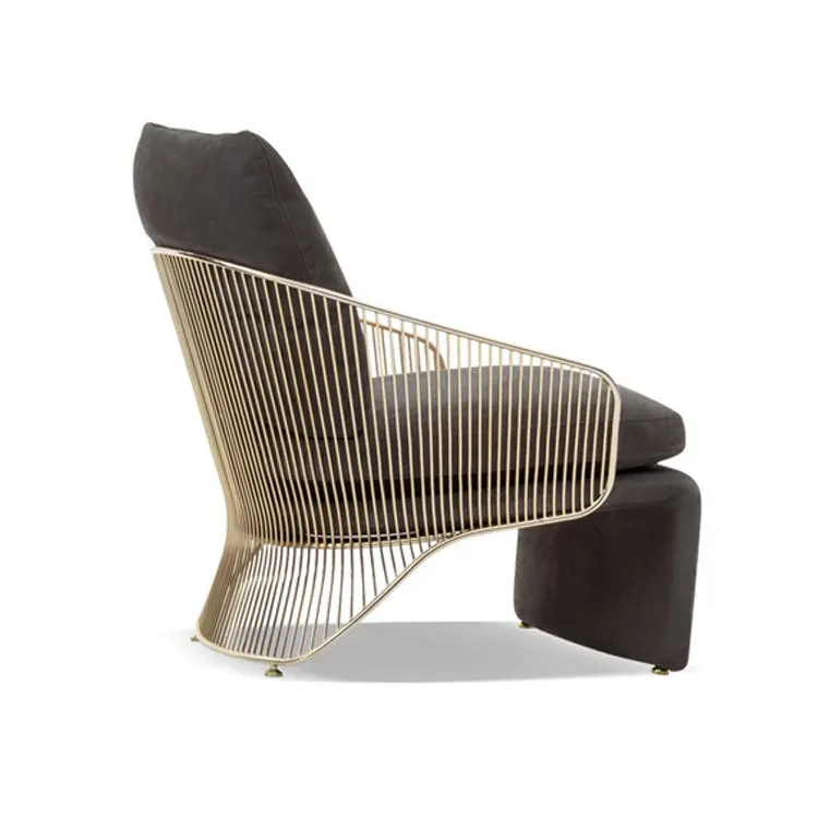 Luxury Modern Gold Lounge Chair - Perfect for Home & Hotel