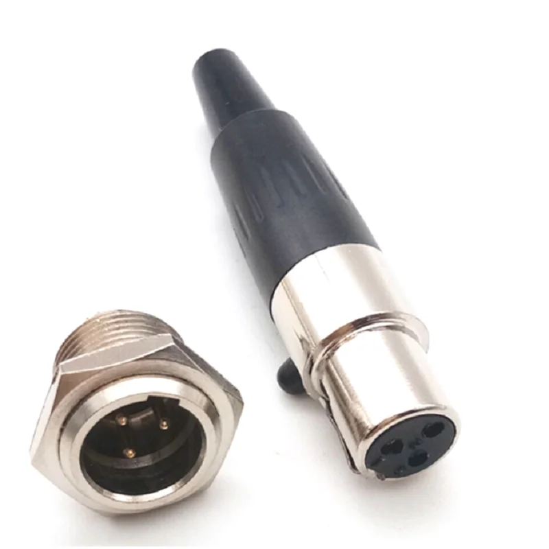 DIY 3 Pin Mini XLR Connector Audio Microphone Adapters