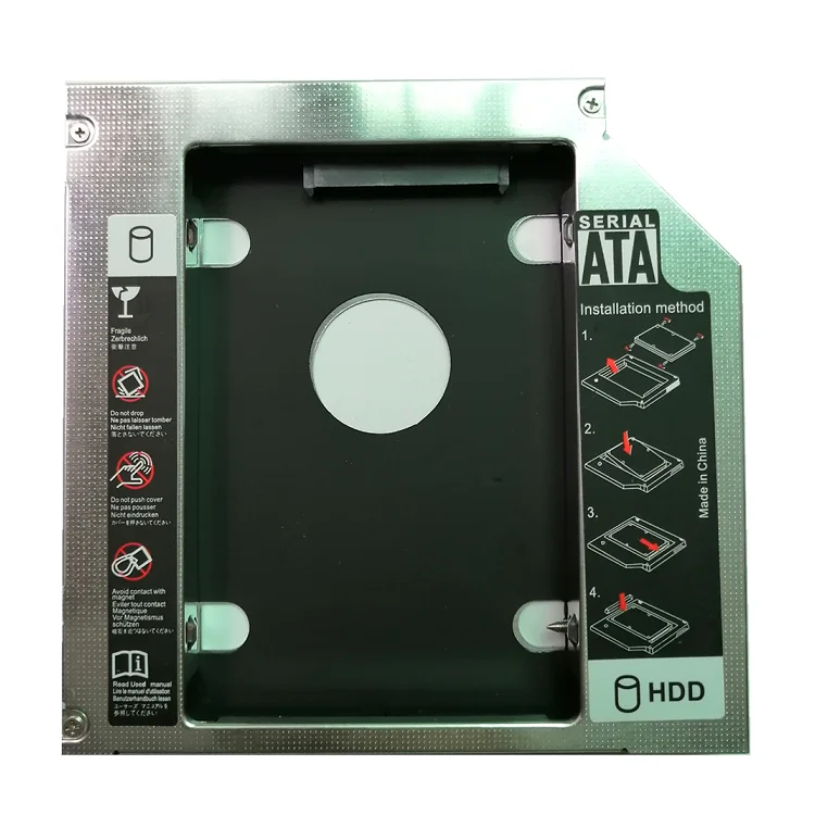 Aluminum Sata To Ide 2nd Hdd Caddy 12.7mm 2.5 Ssd Hdd Case Enclosure ...