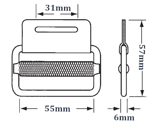 Black Color 2 inch Slide Buckle with Lashing Steel Clip| Alibaba.com