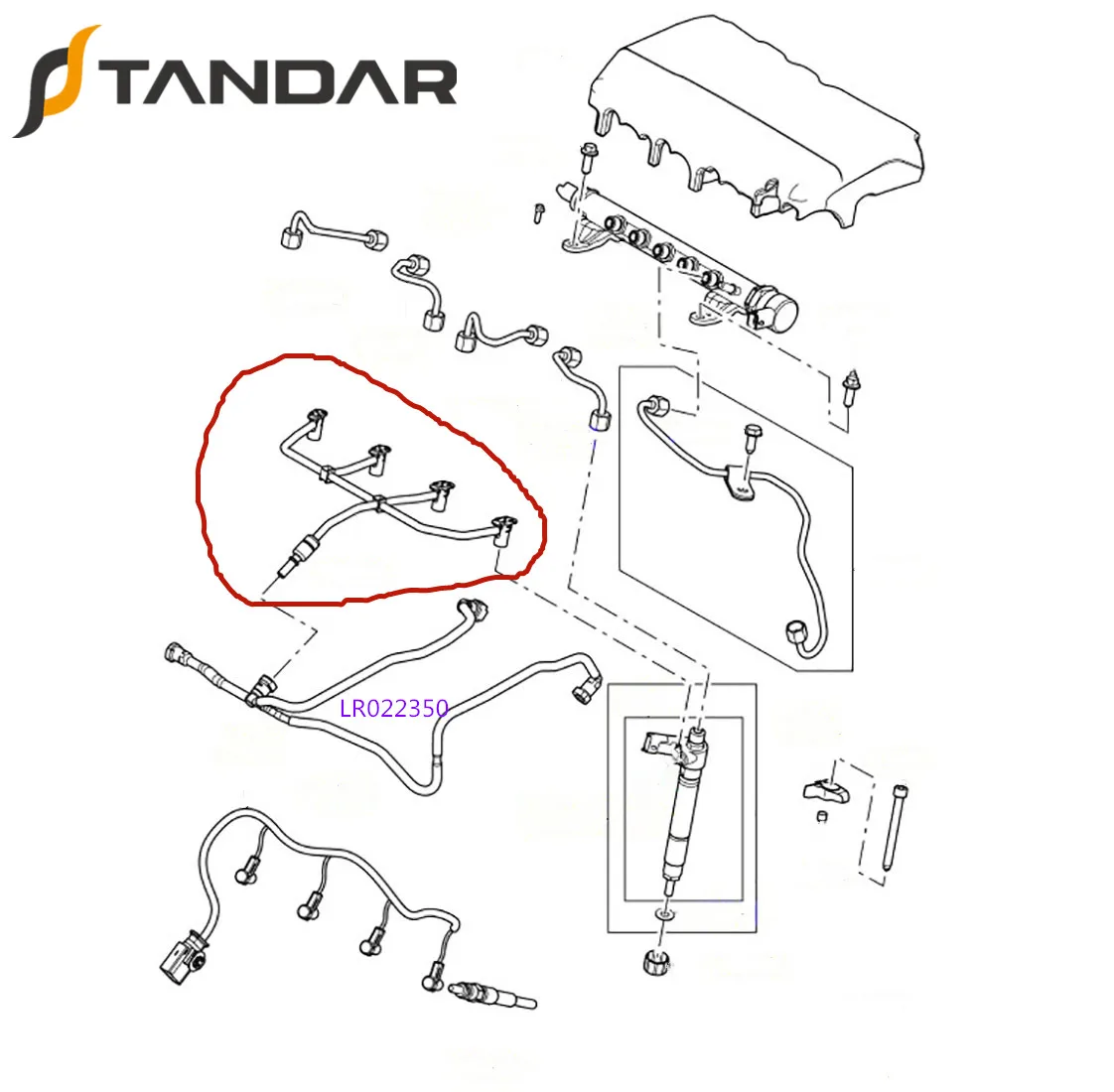 LR051528 Kraftstoff rücklaufs ch lauch für EVOQUE L538| Alibaba.com