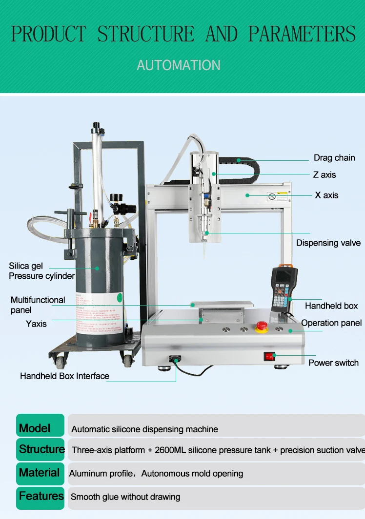 Automatic 2600ml Packing Silicone Glue Dispensing Machine - Buy ...