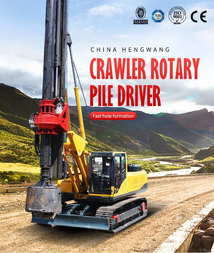 Hydraulic Pilling Rotary Rig Auger Bore Pile Foundation Machine ...