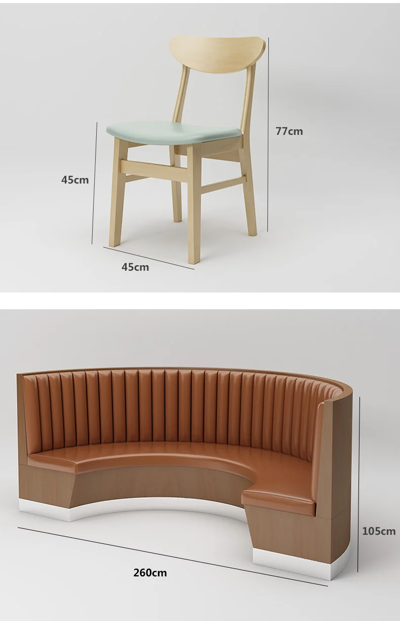 Corner Booth Seats with Tufted Leather Velvet Material