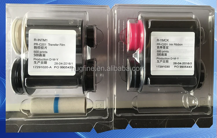 Original Nisca PR-C201 R-YMCK Color Ribbon & Transfer Film - 500 Prints ...