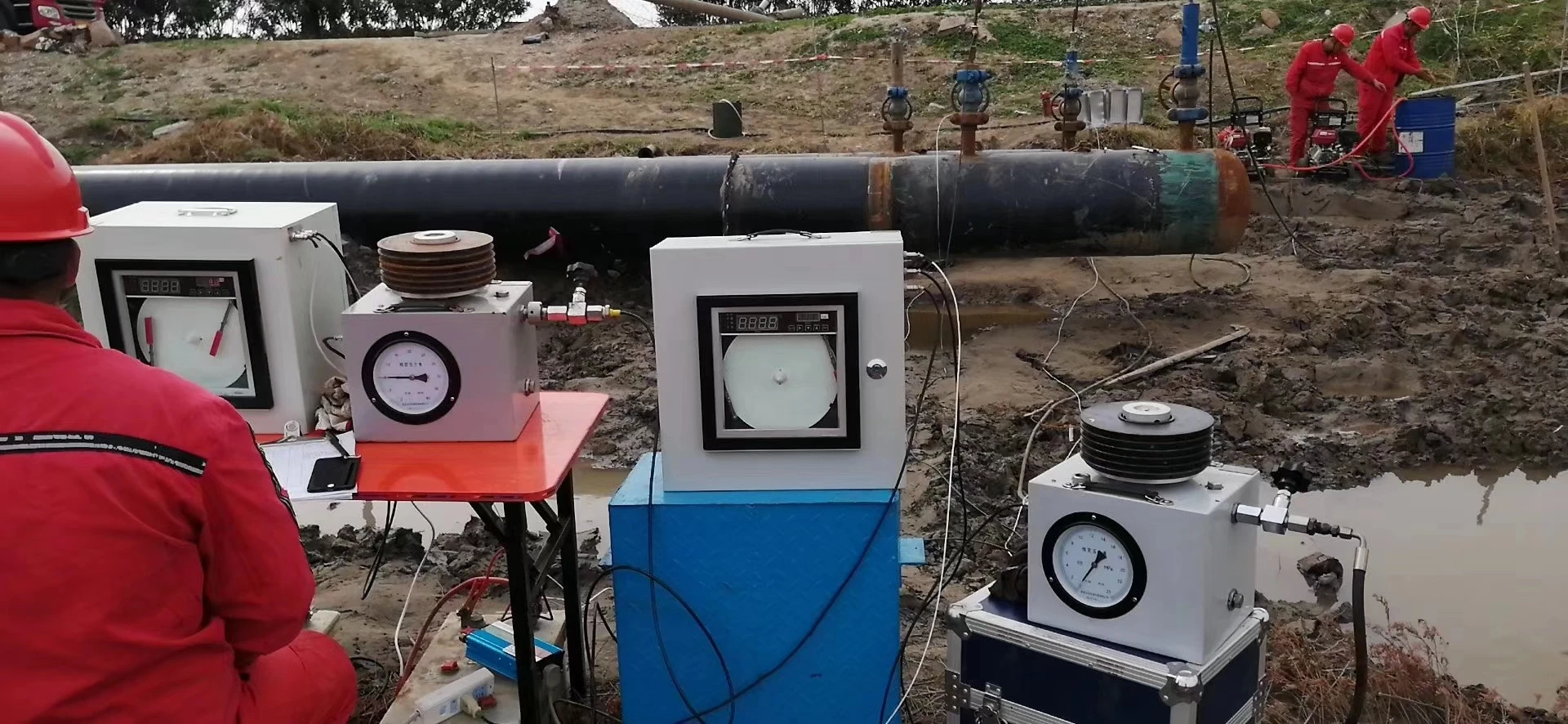 hydrostatic pressure test paper chart recorder and pipe pressure ...