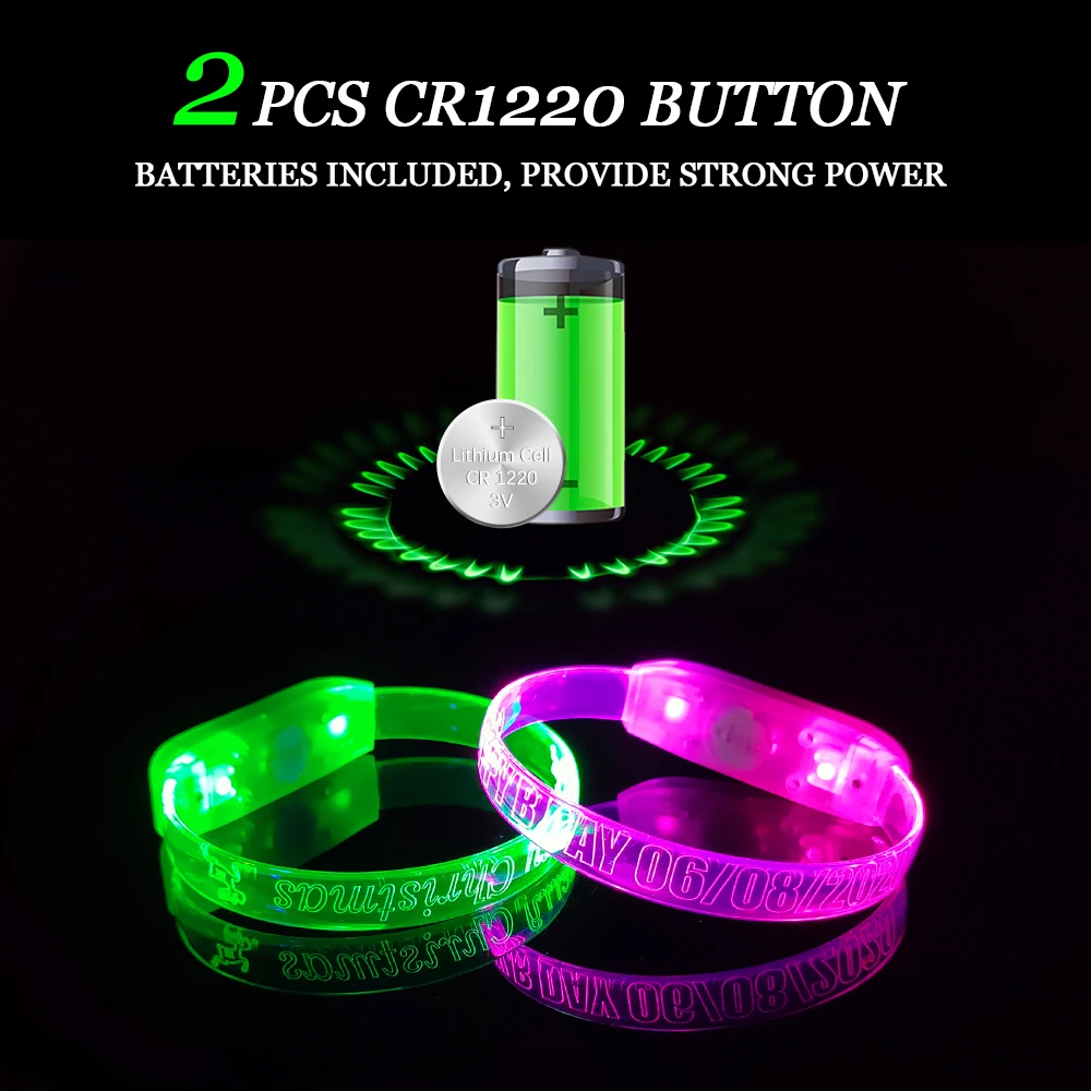 The Best Sound Controlled Led Bracelet For Concerts Laser-engraved ...