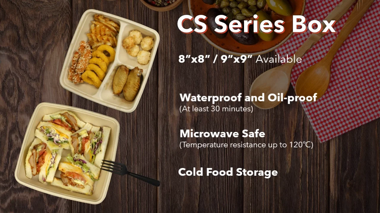 Eco Friendly Unbleached 3 Compartment Biodegradable Bagasse Fast Food ...