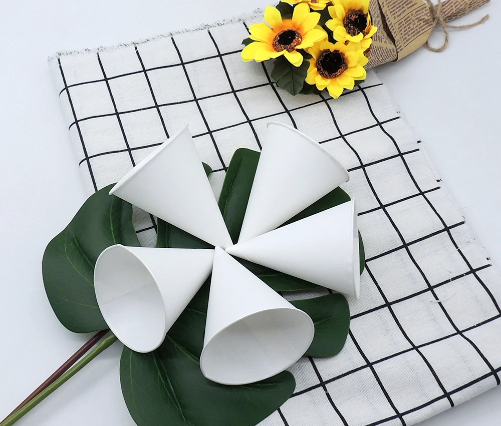 3.7oz Disposable Cone Paper Drinking Cup For Water - Buy Paper Cone Cup ...