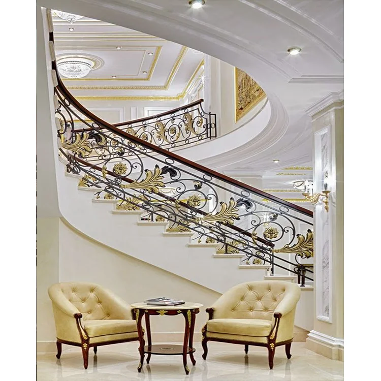 Italian Style Indoor Stair Balusters - Wrought Iron Railing