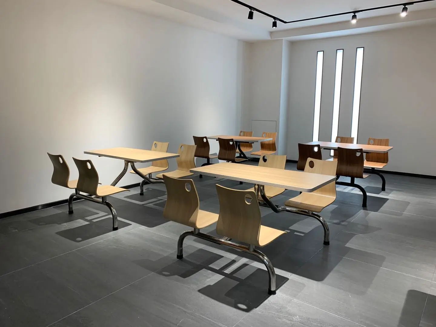 Wholesale Restaurant Furniture Conjoined Table And Chair Set For ...