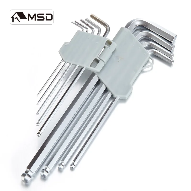 9pcs Ball Point Extra-long Arm Hex Key Set - Buy Square Head Hex Key ...