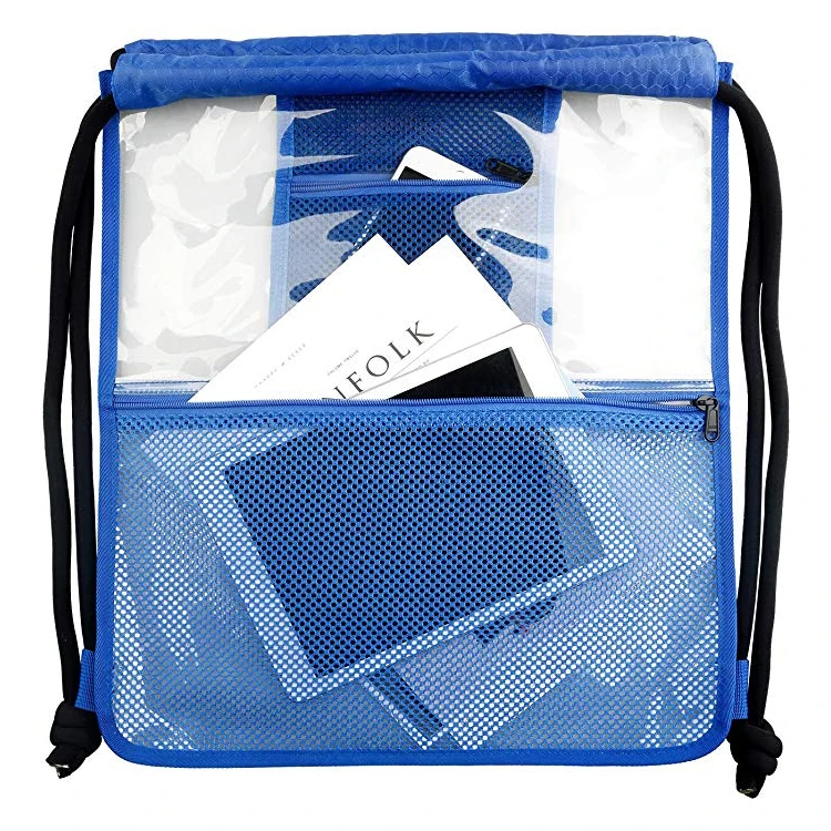 Heavy-duty Large Clear Pvc Drawstring Bag Waterproof Pvc Backpack With ...