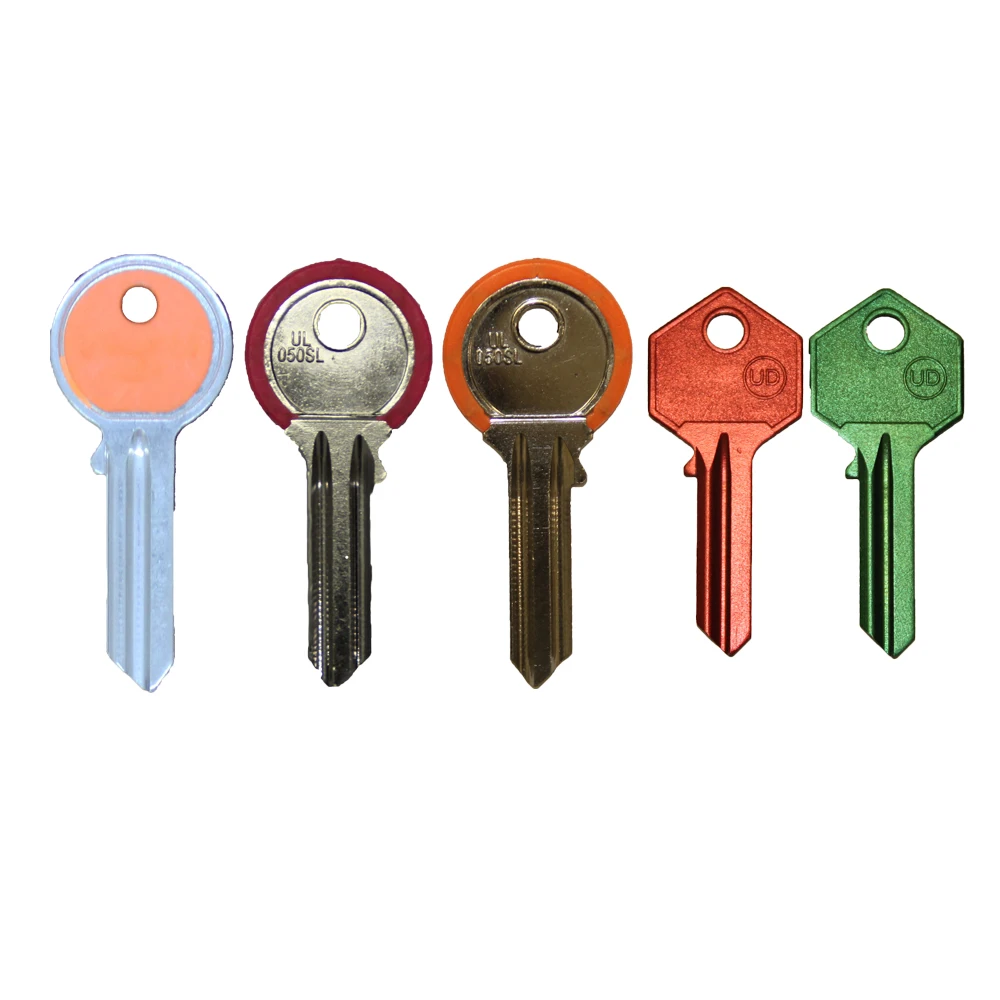 UL050 Universal Brass Material Colorful Aluminum Key Blank