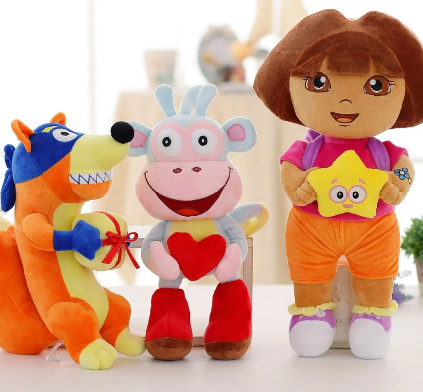 3pcs/set Dora The Explorer Plush Doll Dora Cartoon Toys Monkey Stuffed ...