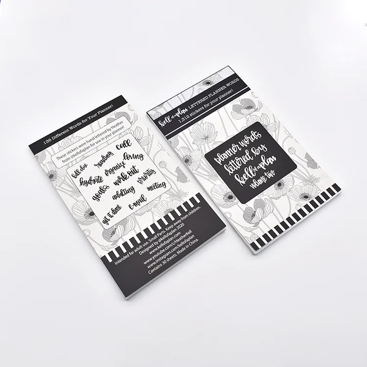 Sticker Book Bulk Custom Printed Transparent Clear Sticker Books ...