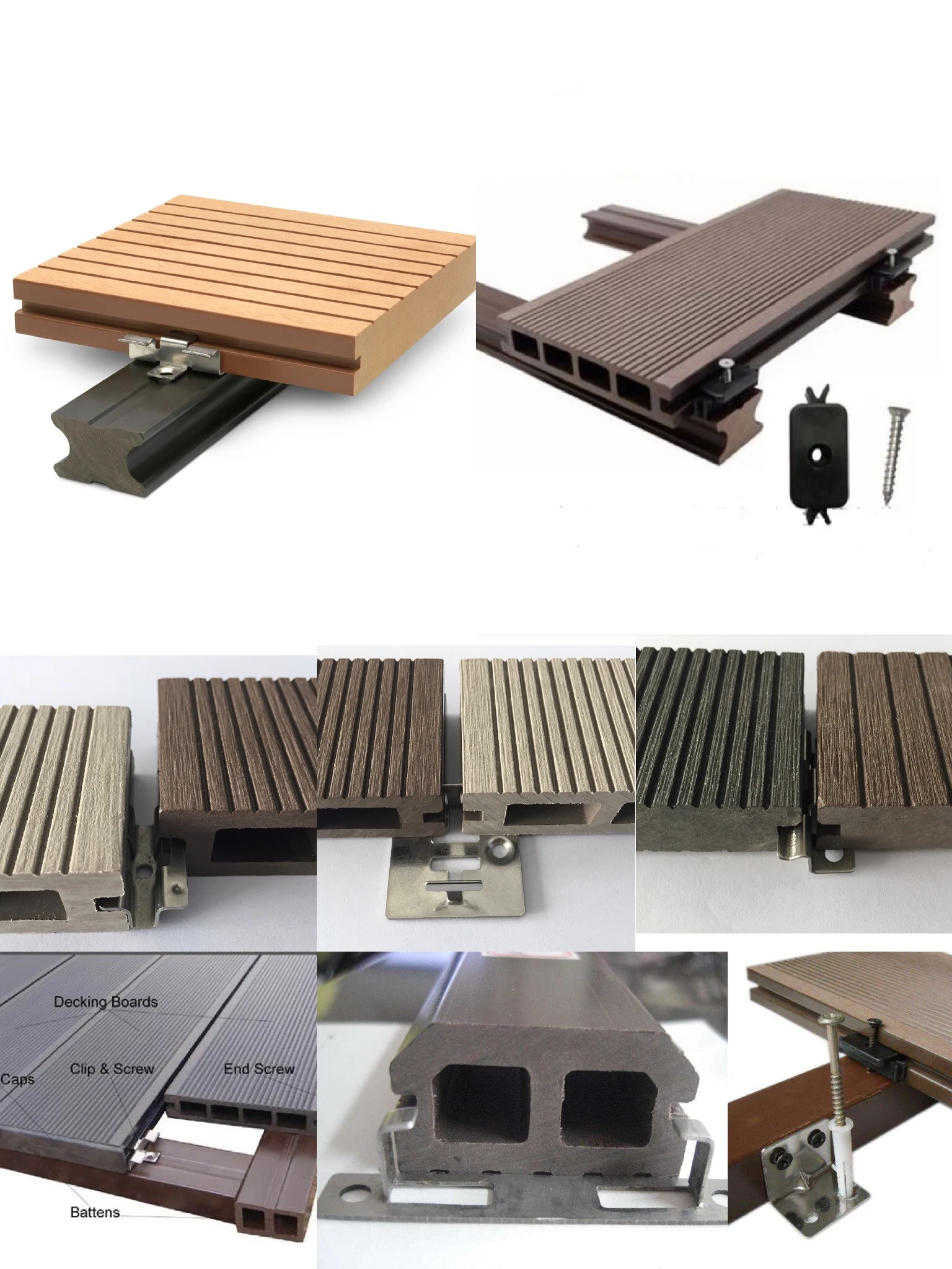 New Design Waterproof Co-extrusion Decking Wood Plastic Composite Wpc ...
