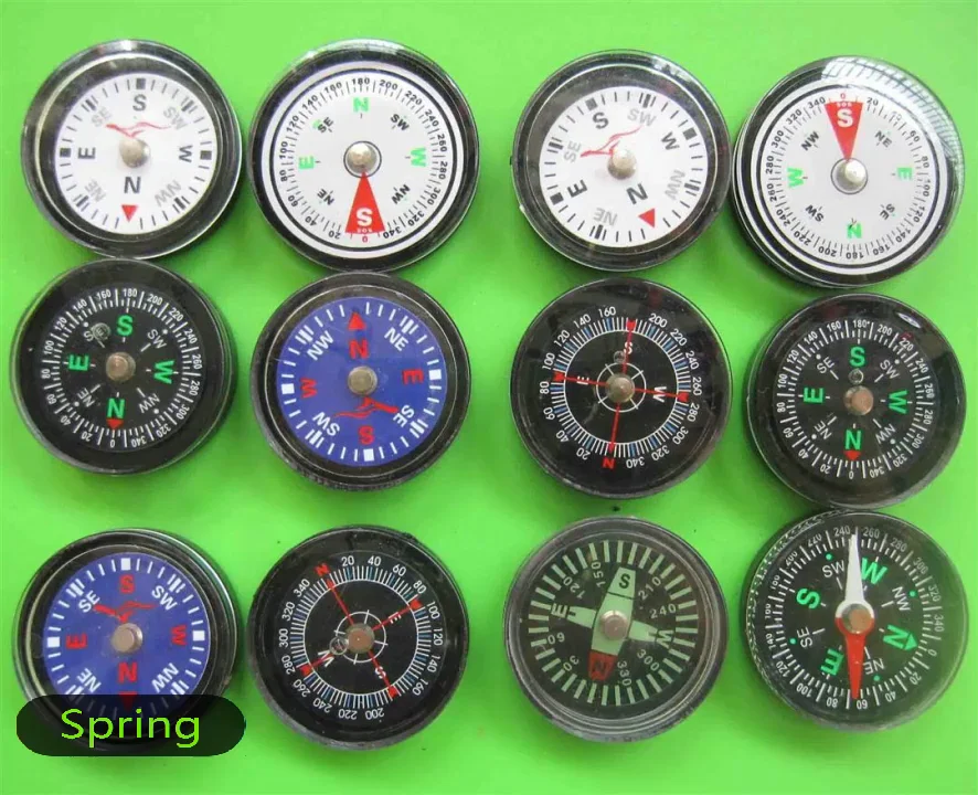 Button Compass,15- 25mm Mini Pocket Oil Filled Compass For Hiking ...