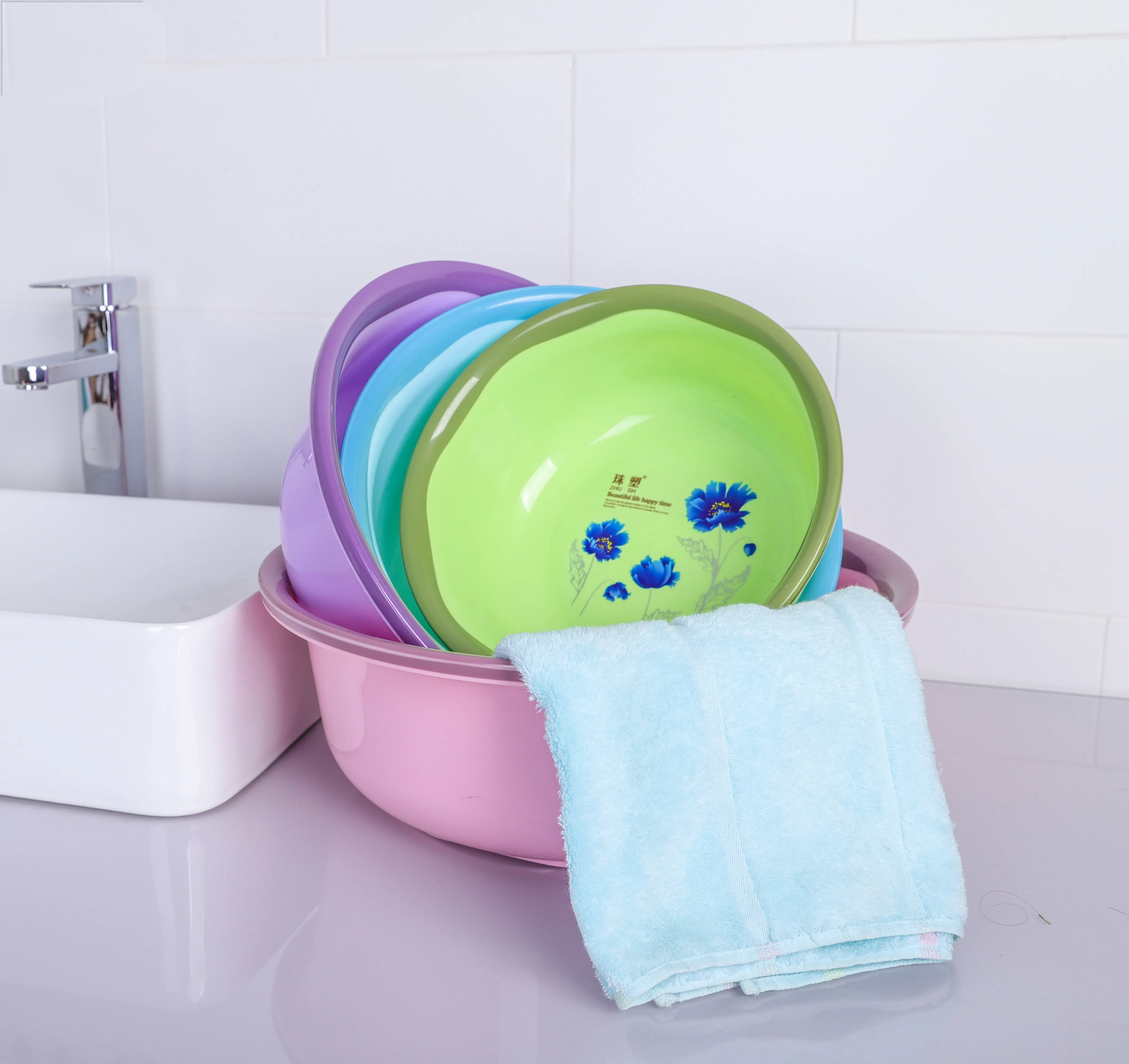 Small Kitchen Round Basin Toilet Hand Foot Washing Plastic Basin - Buy ...