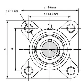 Plastic Nylon Stainless Steel Bearing Housing UCF202-209