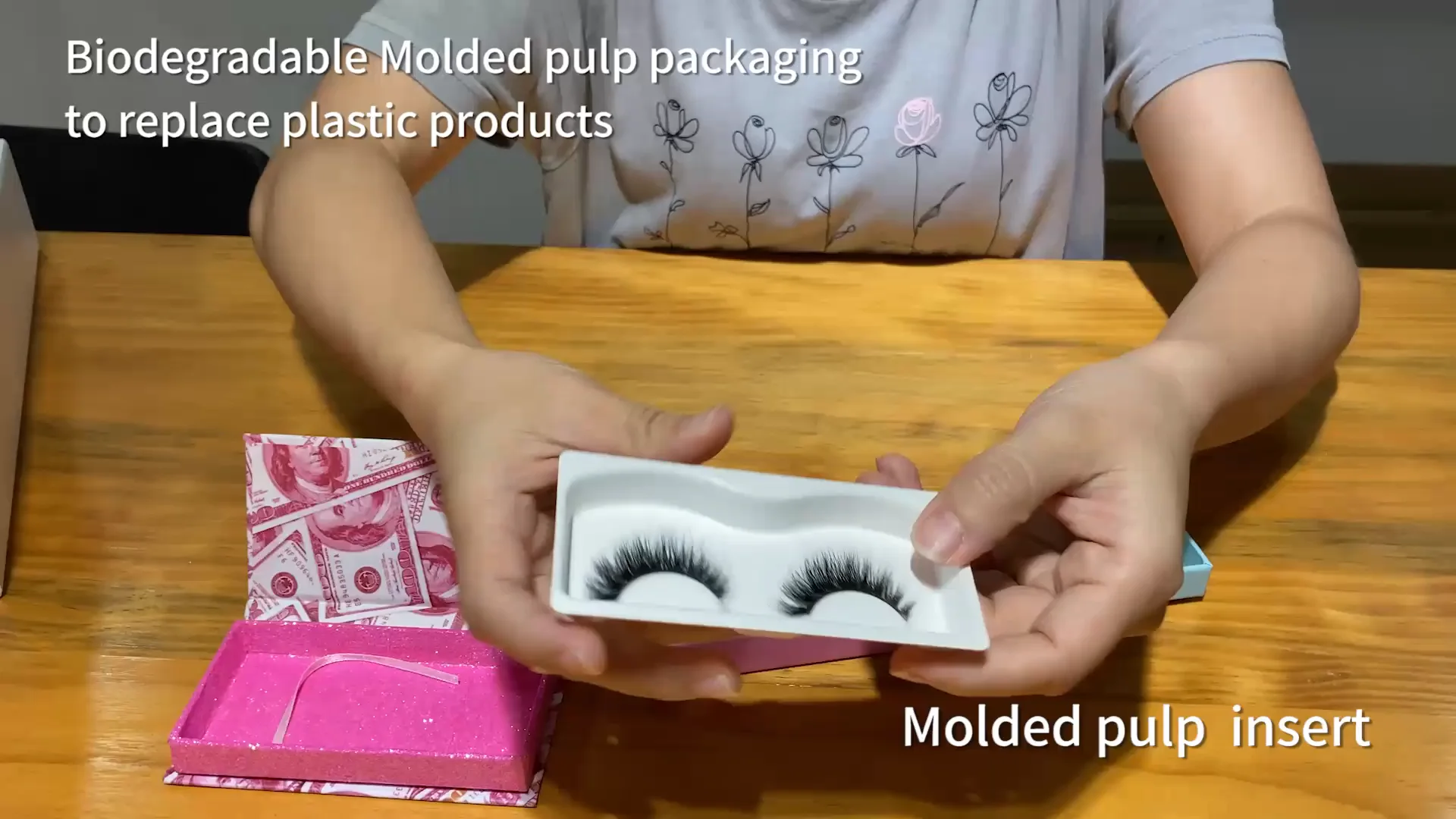 Wholesale Biodegradable Molded Pulp Tray For Eyelash Lashes Packaging ...