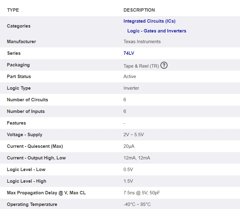 Chip Inverter Ic 6 Channel 14-soic Texas Chip Sn74lv04adr - Buy ...