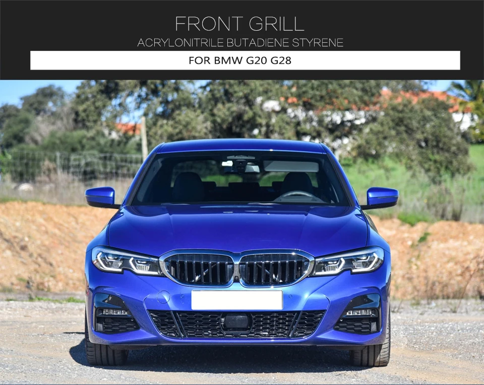 Glossy Black Dual Slats G20 Car Kidney Bumper Grill for BMW