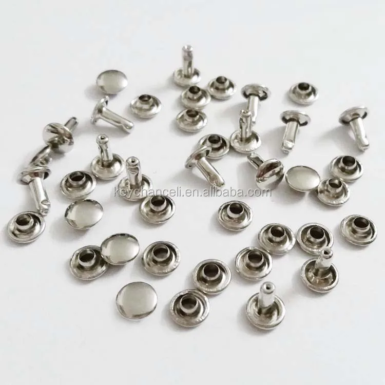 Black Nickel Double Head Rivet Round Head Solid Rivets Fastener Speedy ...