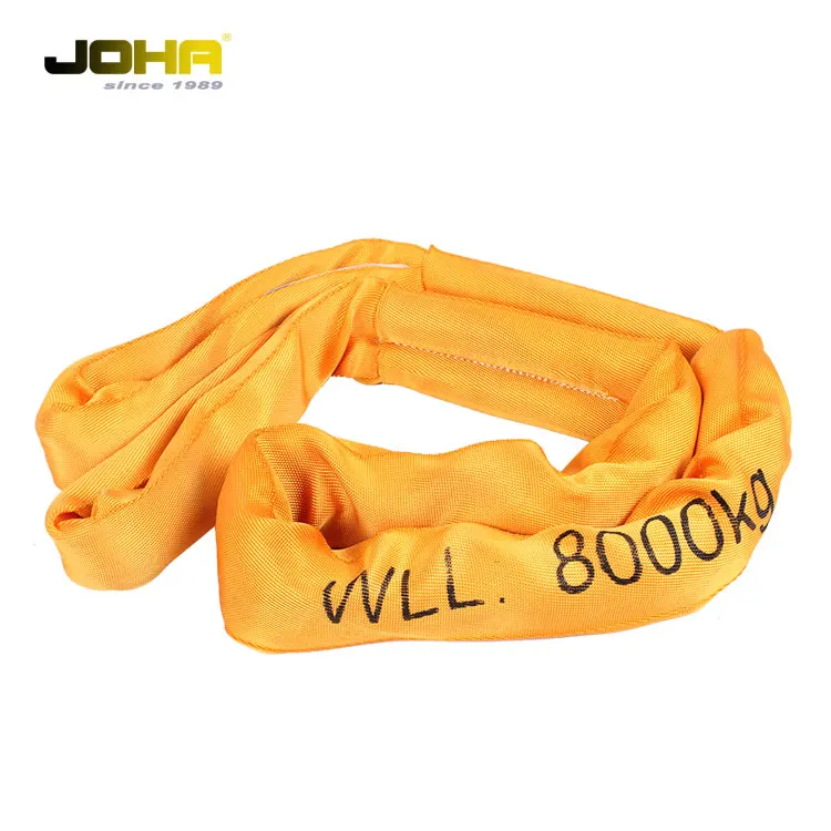Heavy Duty 8ton Capacity Polyester Crane Lifting Belt Round Sling - Buy ...