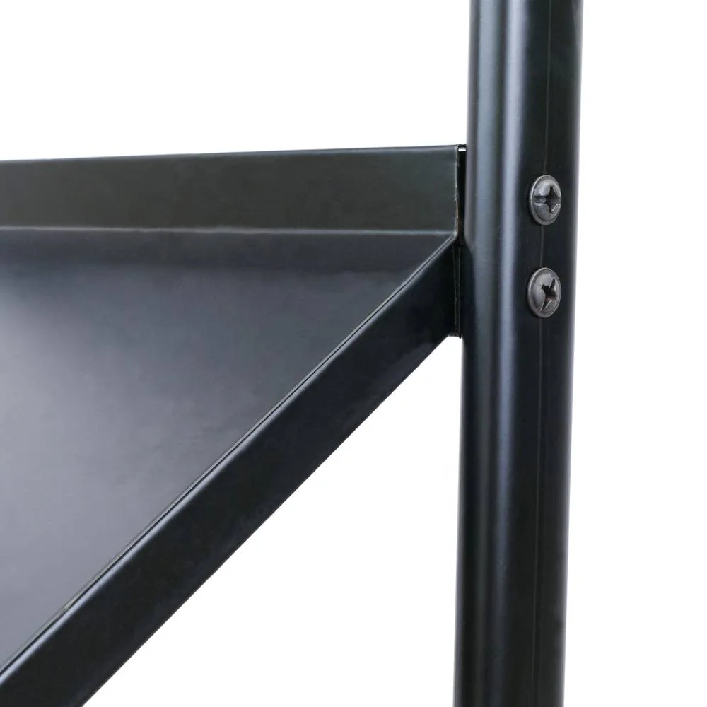 Metal Flooring 4 Shelves Slanted Magazine Display Rack