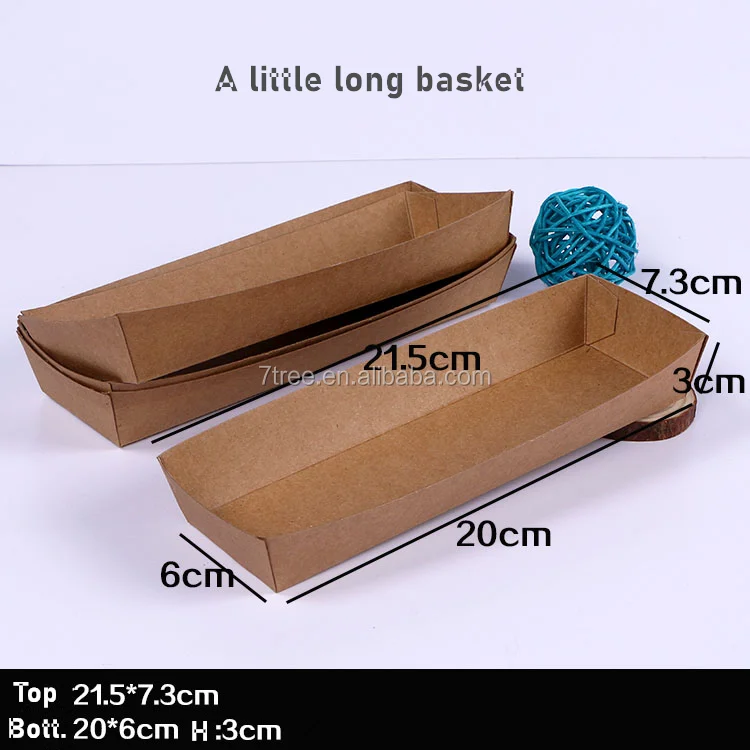 Paper Food Boats (250 Pack) Disposable Brown Tray 1lb,Eco Brown Paper ...