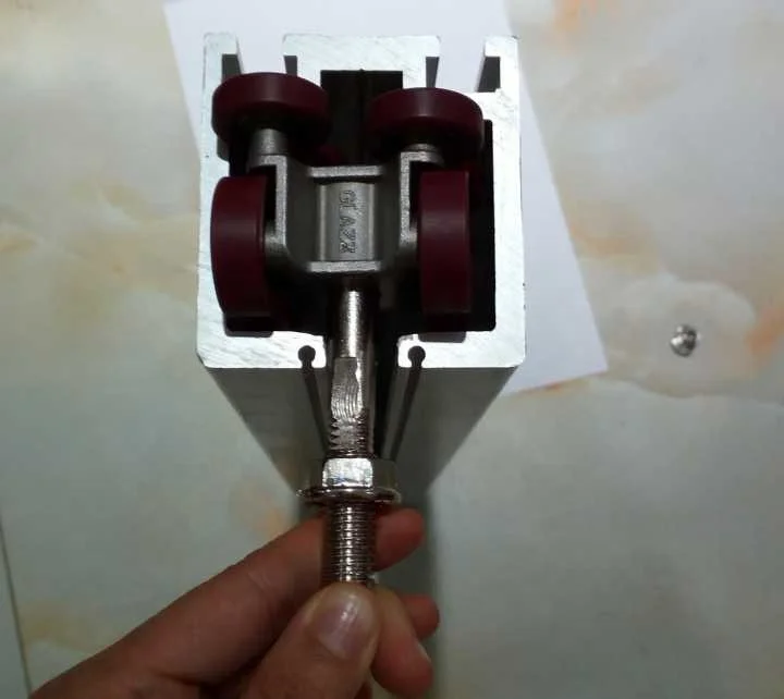 Partition Bifold Interior Track & Pivot Rollers for Glass Doors