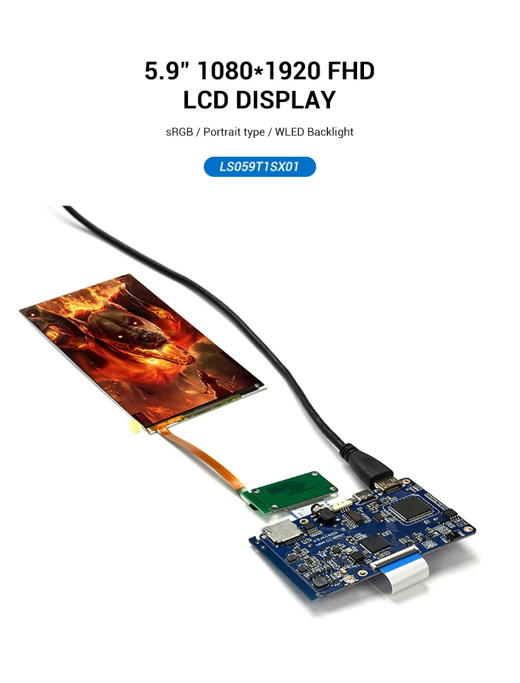 5.9 Inch Lcd Monitor Screen Ls059t1sx01 1080*1920 Lcd Module With Hd To ...