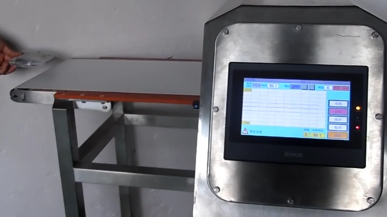 Food Industry Detection Conveyor Pulse Belt Metal Detector Machine ...