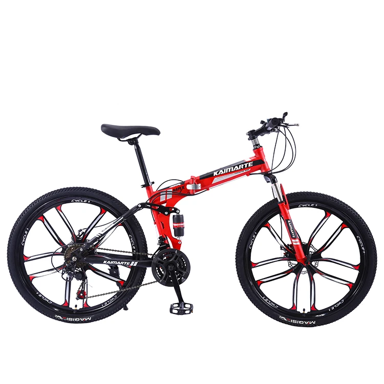 Variable Speed 24 Inch Folding Mountain Bike Carbon Steel Folding ...