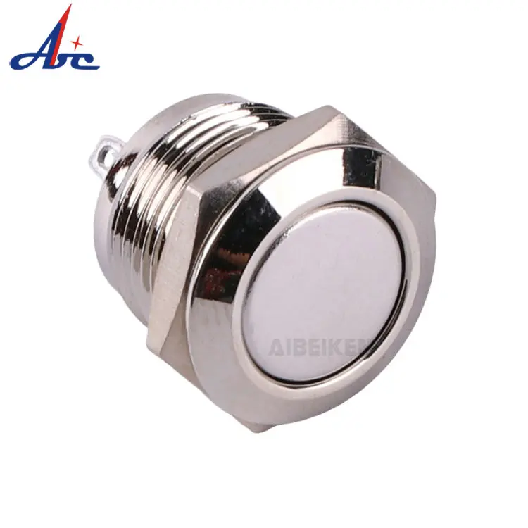 Aibeiken Mini Cheap Short 12mm IP65 12 Volt Push Button Switch