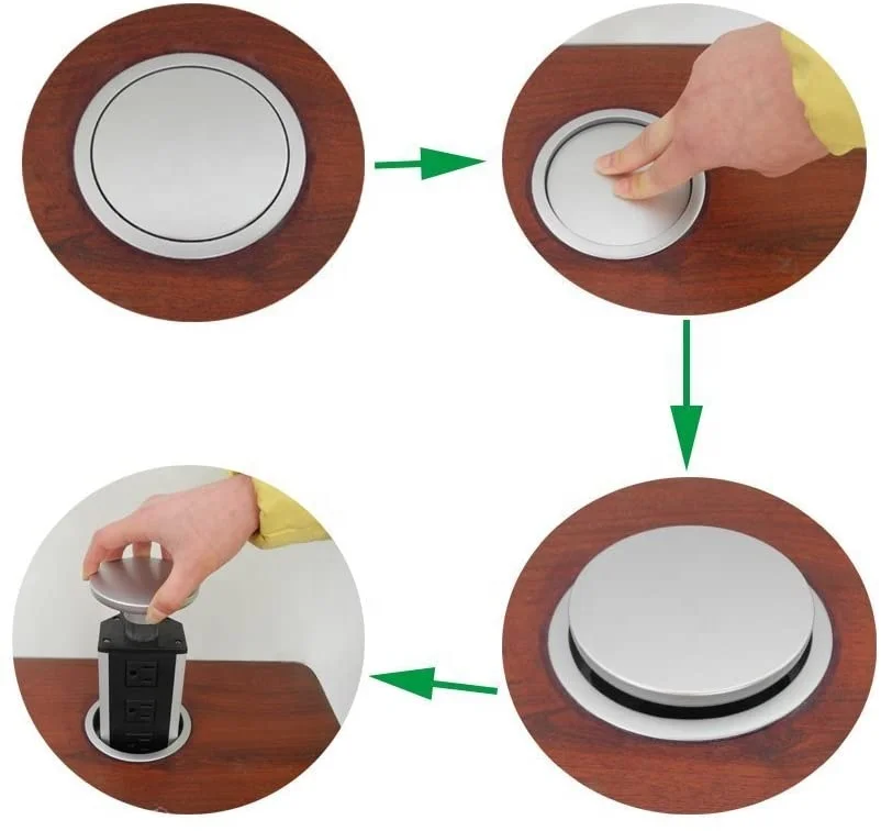 Customize Power Outlet Tabletop Vertical Pop Up Socket /kitchen Hidden ...