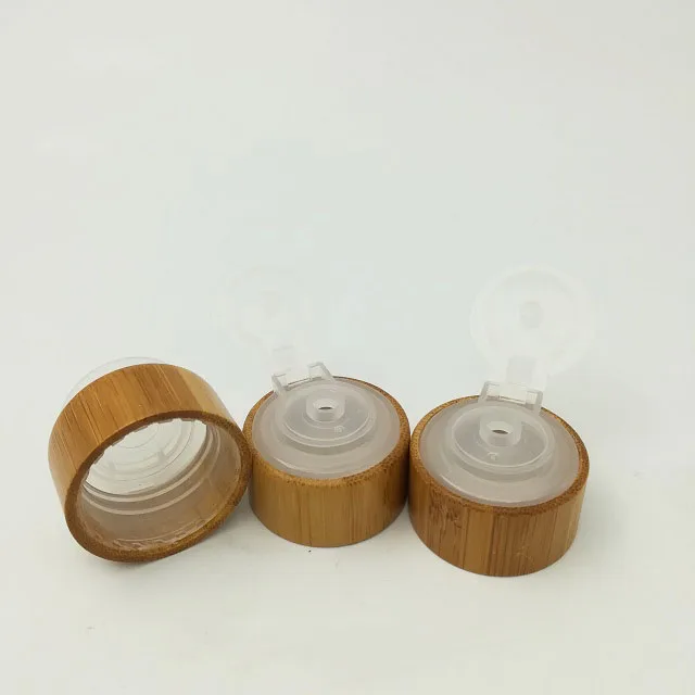 Oem Oem Plastic Flip Top Screw Cap 28mm With Bamboo Closure Cover Logo - Buy Screw Top Bottle ...