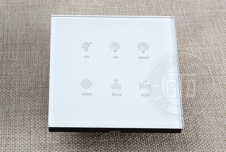 Black White 6 Button 12V DC RS485 Modbus Protocol Smart Hotel Light ...