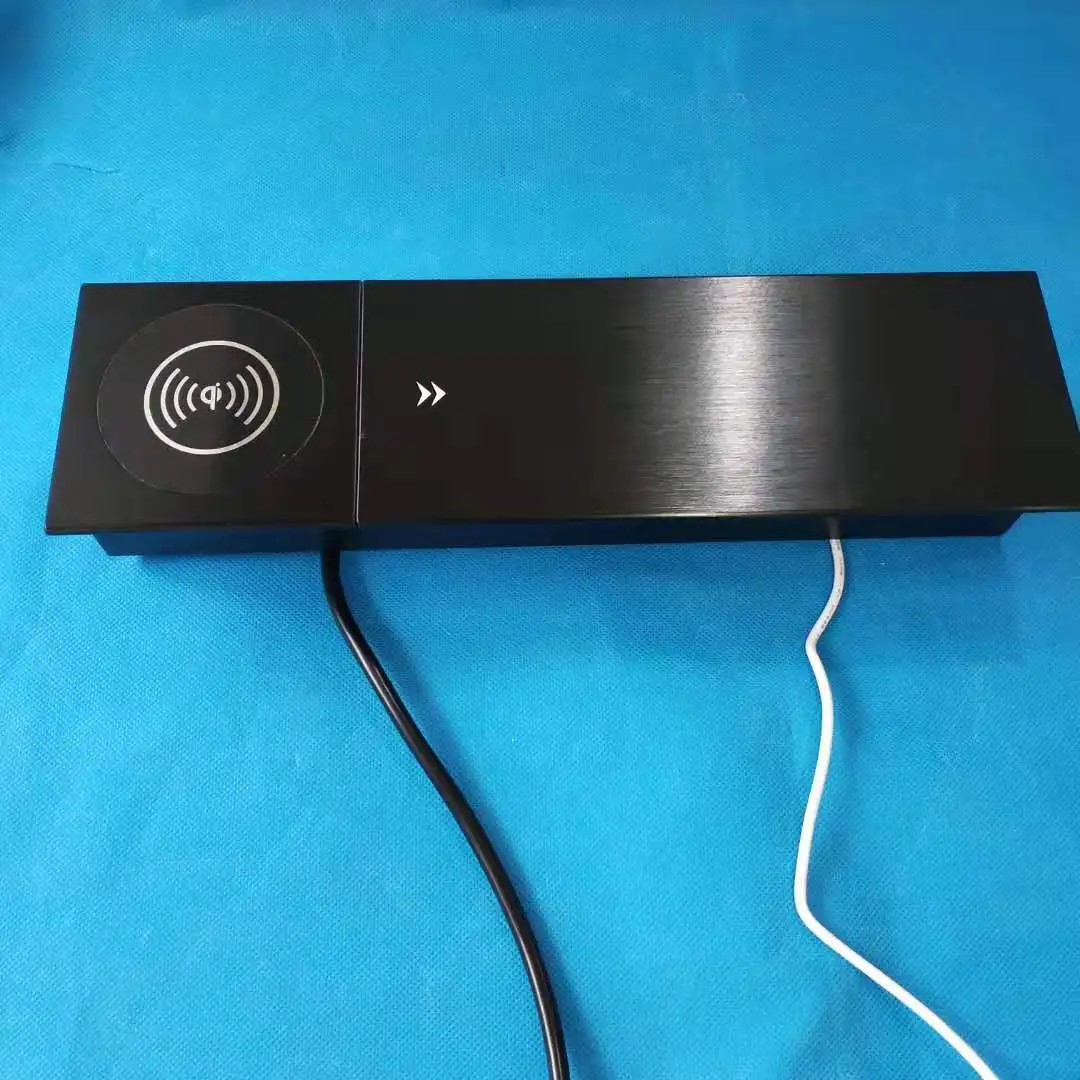 New Design Sliding Electric Wireless Desktop Charger Socket