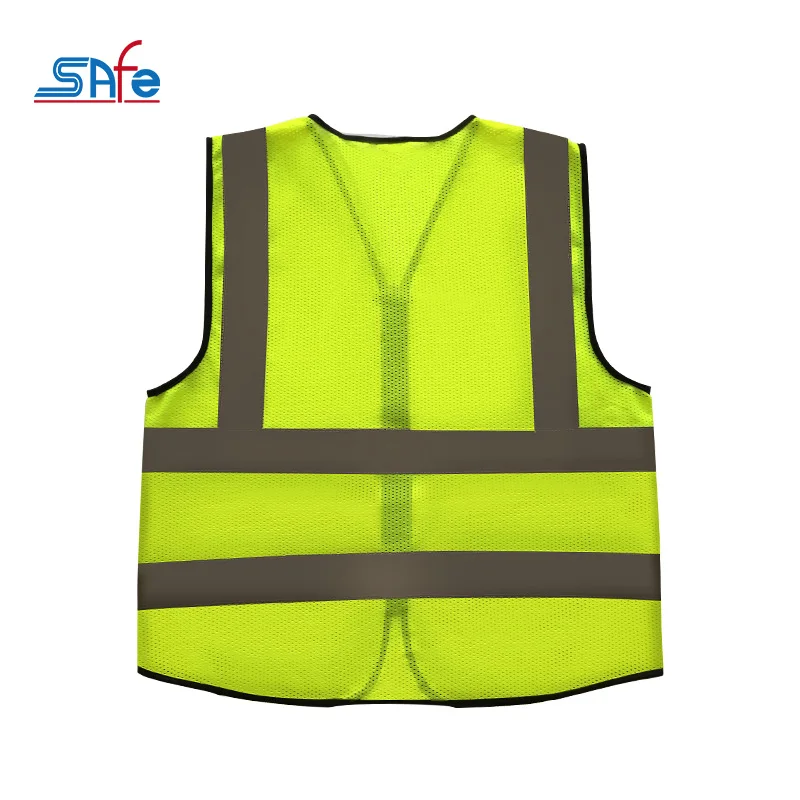 Net Safety Vest With Pocket In Orange And Yellow Safety Vest Reflective ...