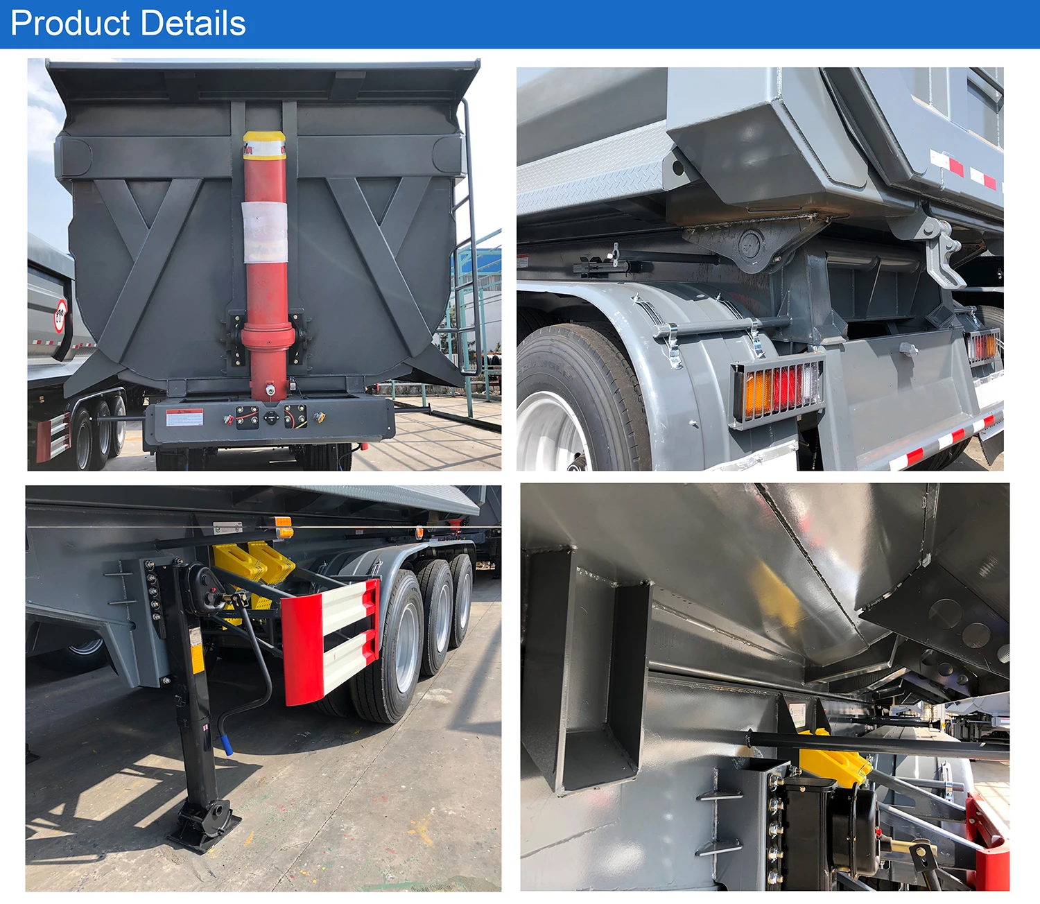 Heavy Duty 6 Axles Rear End Bottom Dump Truck Tipper